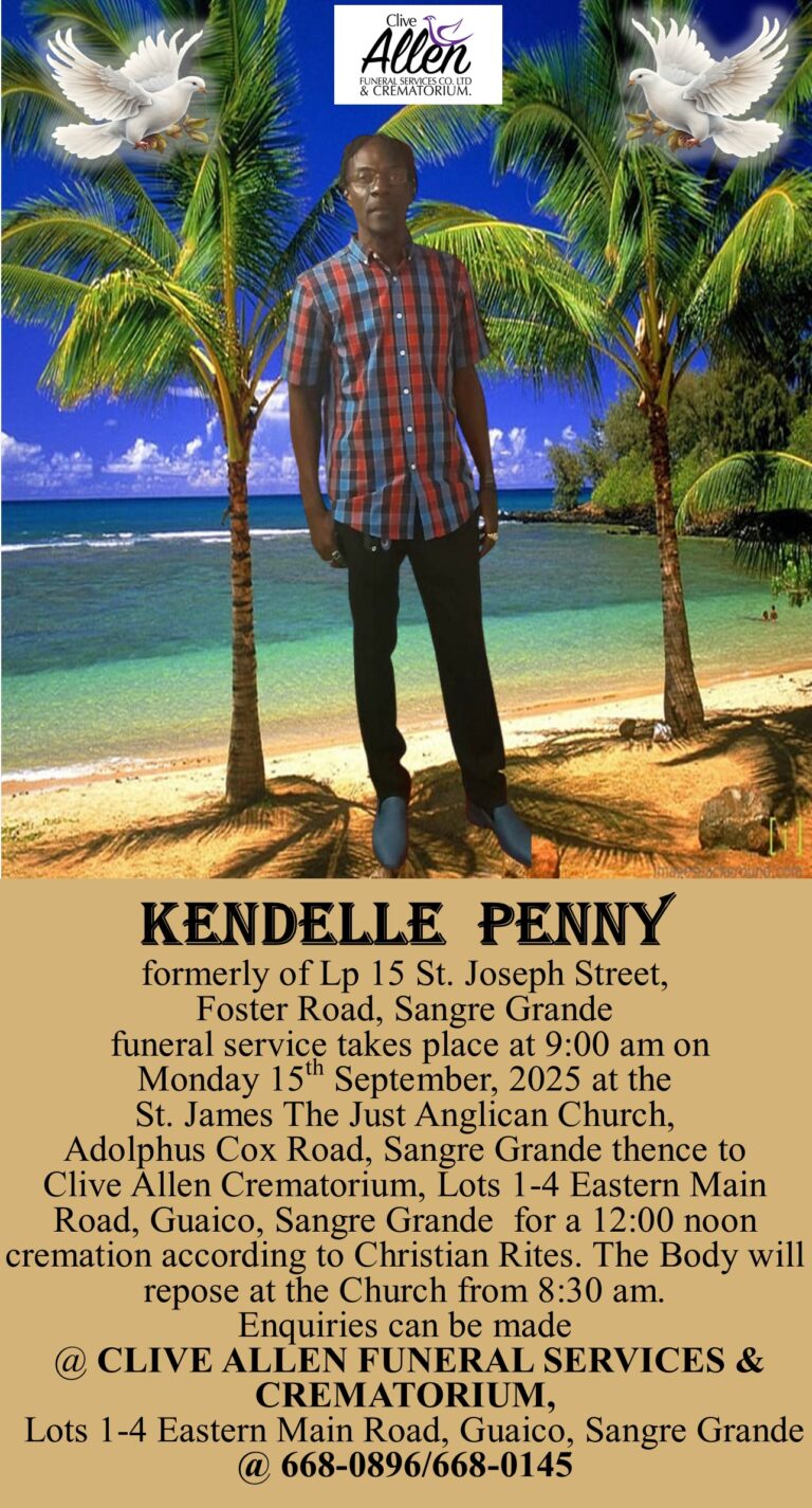 KENDELLE PENNY – Clive Allen Funeral Services Co. Ltd & Crematorium