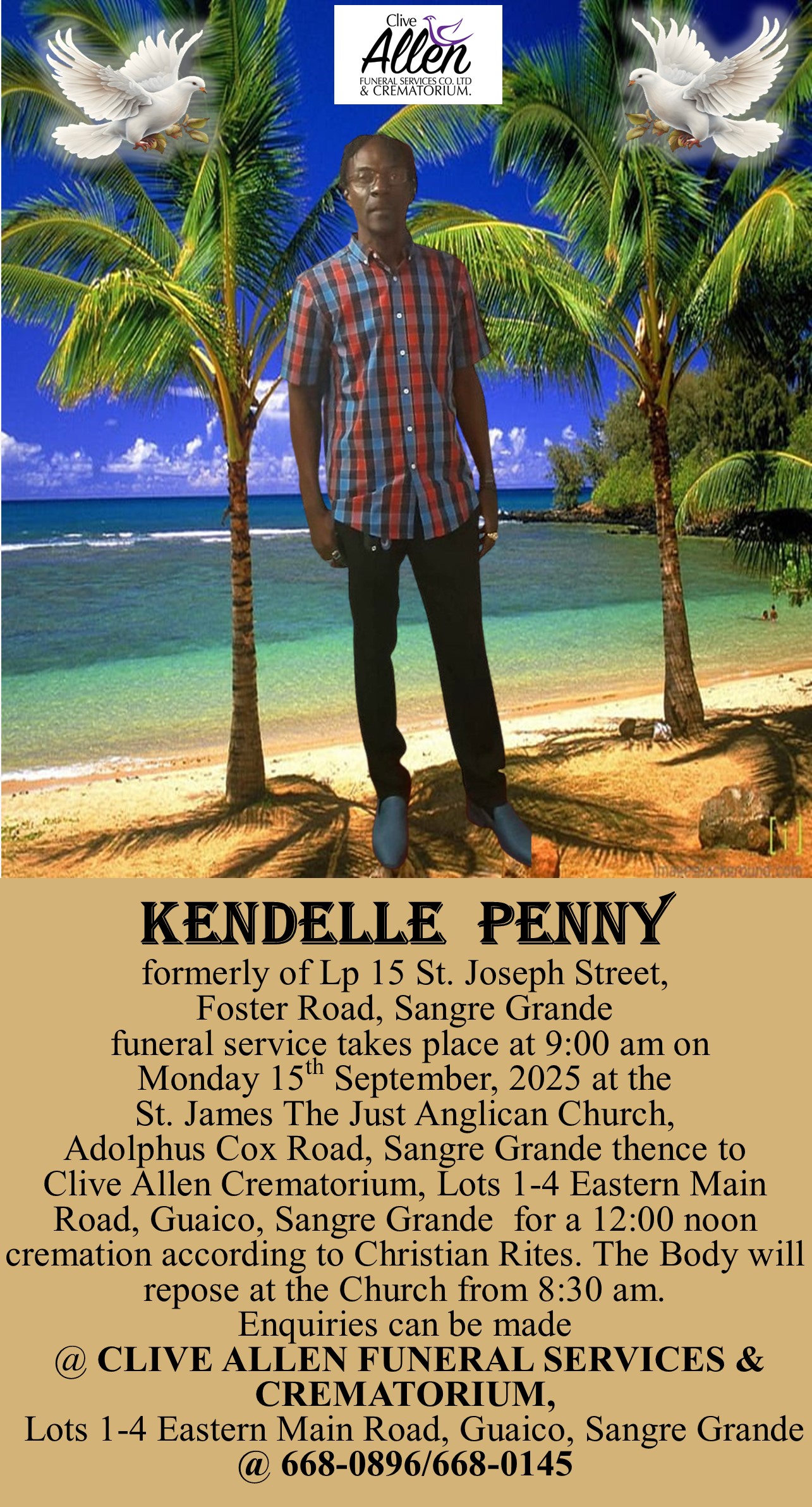 KENDELLE PENNY – Clive Allen Funeral Services Co. Ltd & Crematorium